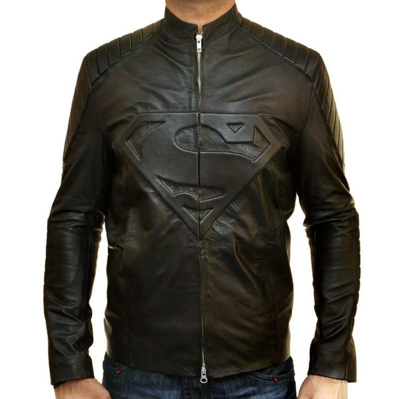 Superman Smallville Black Leather Jacket | Out Class Jackets