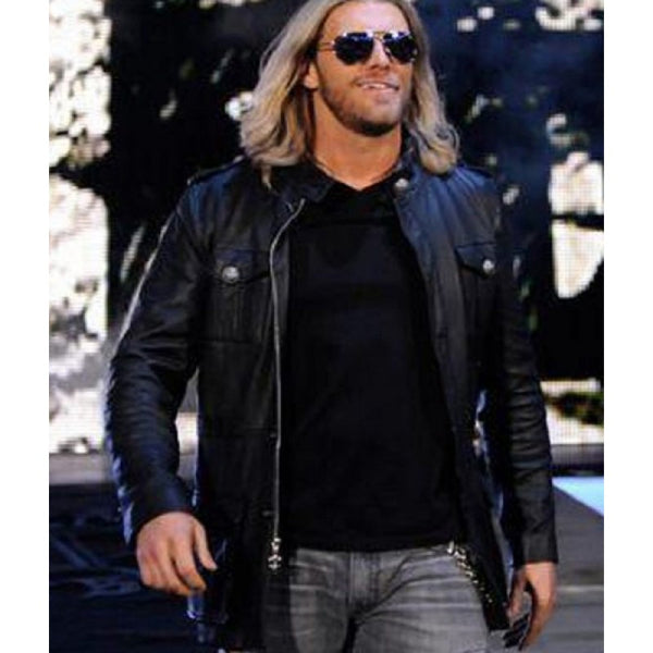 WWE Edge Wrestler Black Leather Jacket | Out Class Jackets