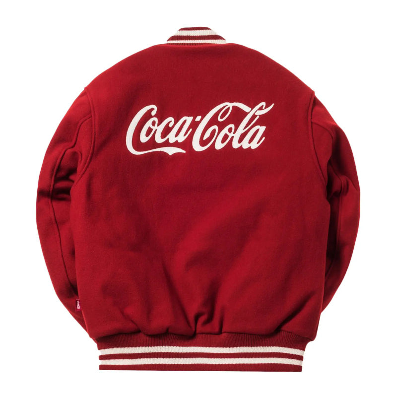 Kith X Coca-Cola x Golden Bear Wool Red Varsity Jacket - Hani Leathers ...