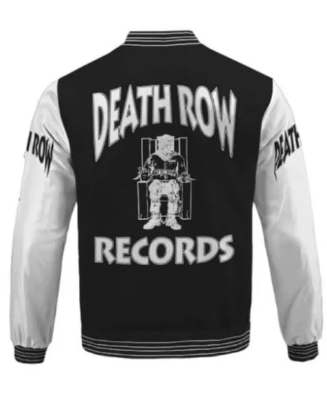 Snoop Dogg Death Row Records Black Varsity Jacket | Avail Upto 60% Off ...